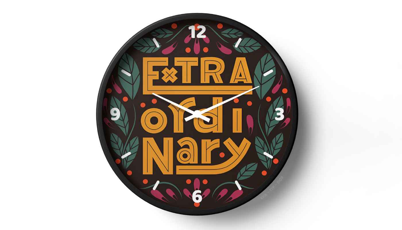 Typography Wall CTypography Wall Clocks – Bangla & English Quote ...