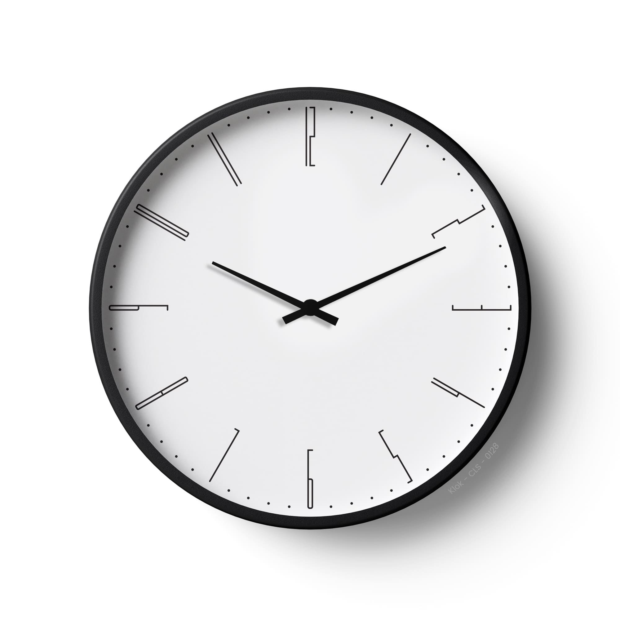 Classic Wall Clock – Ultra Minimal Line Marker Design – KLOK