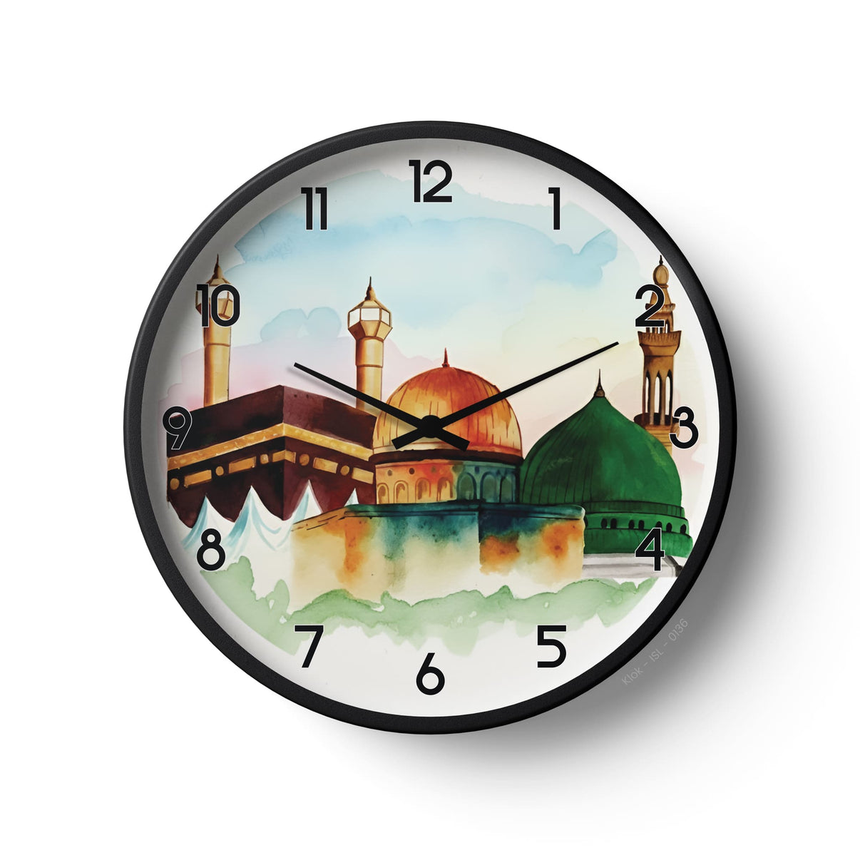 Islamic Wall Clock | Kaaba (Masjid al-Haram) & Masjid Nabawi | Silent ...