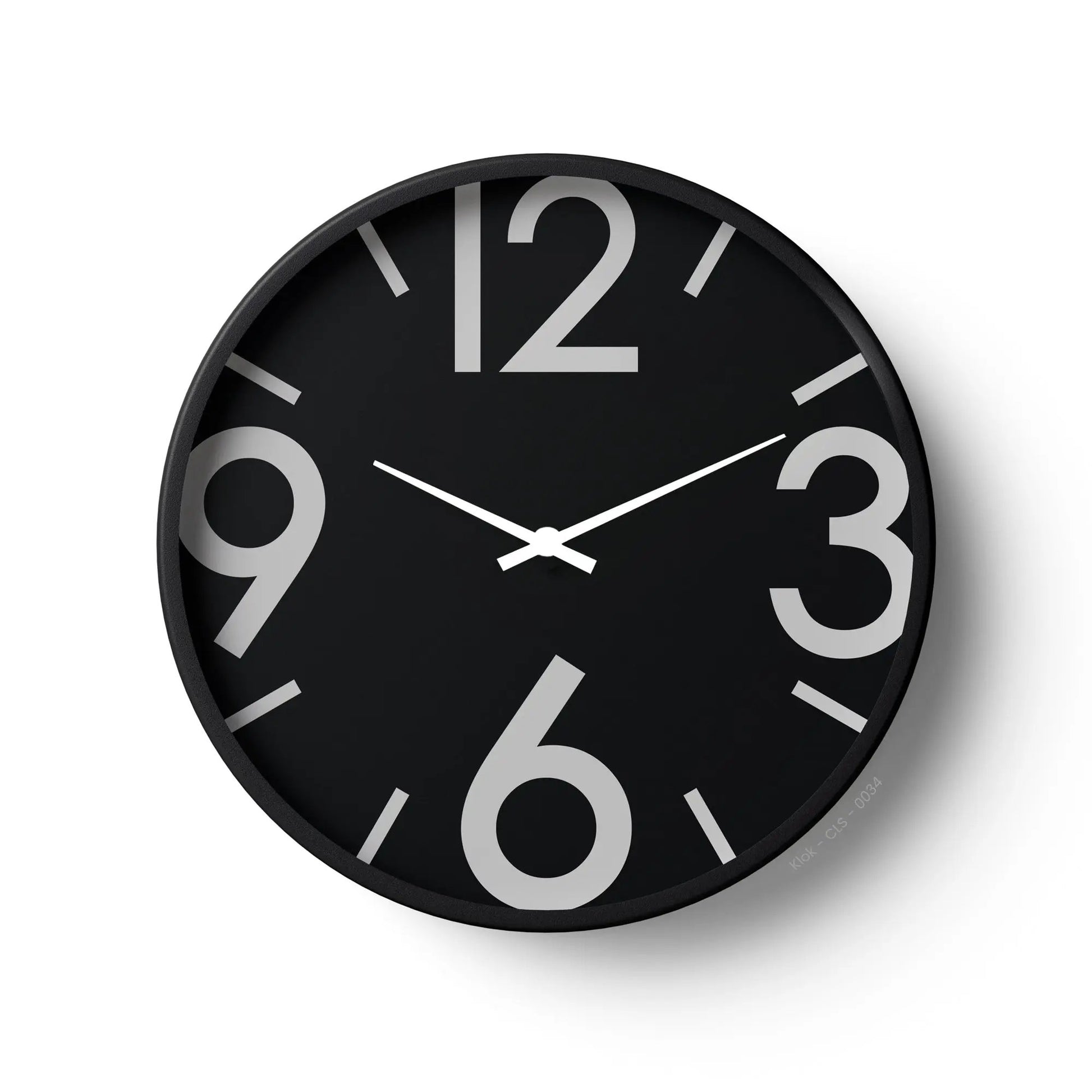 Classic Wall Clock – Black Bold Numeral Dial | KLOK