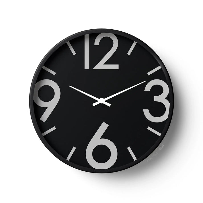 Classic Wall Clock – Black Bold Numeral Dial | KLOK