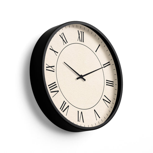 Classic Wall Clock – Vintage Roman Beige Dial | KLOK